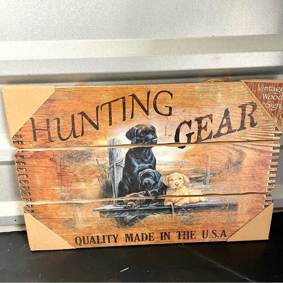 Wall Decor | New Hunting Gear Labrador Dog Wood Sign | Poshmark